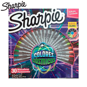 Marcador Permanente Sharpie Fina Ultra Fina Cosmic Color Kit com 30